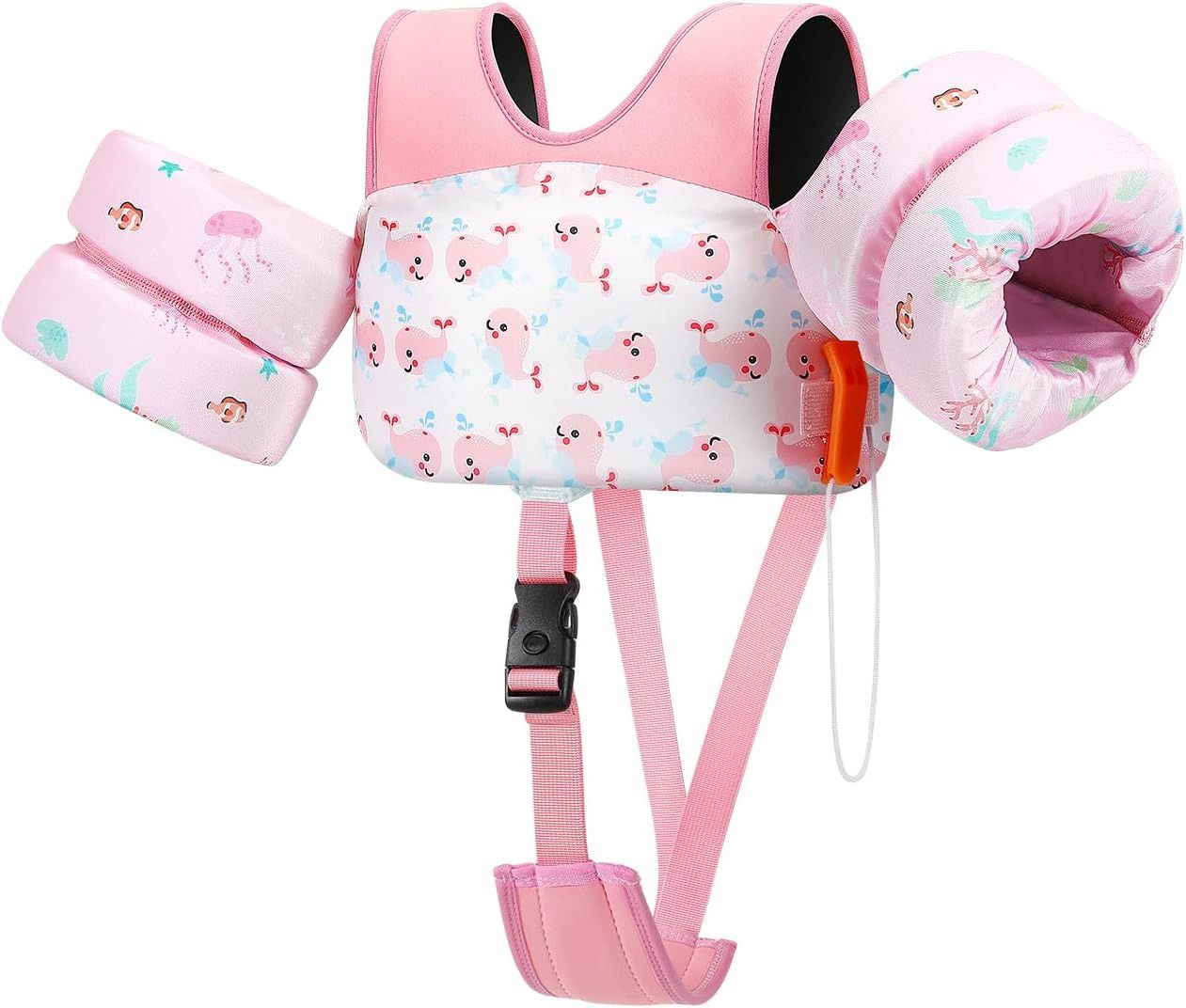 Whale Kids Swim Vest, 22-70 lbs, Swimming Life Jacket, Puddle Jumper ...